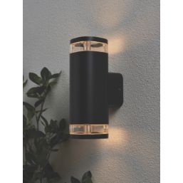 Zink Eos Outdoor Up and Down Light Fitting Black - Screwfix