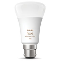 Philips Hue B22 A60 RGB & White LED Smart Light Bulb 6.5W 800lm 2 Pack ...