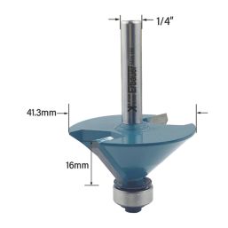 Erbauer 1/4" 45° Chamfer Router Cutter 41.3mm x 16mm - Screwfix