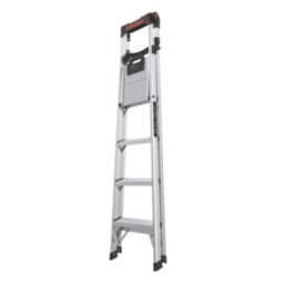 Little Giant Aluminium 1.8m 4 Step Platform Step Ladder With Handrail ...