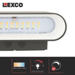 Lexco Caroli Outdoor LED Wall Light Black 23W 3500lm - Screwfix