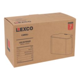 Lexco Caroli Outdoor LED Wall Light Black 23W 3500lm - Screwfix