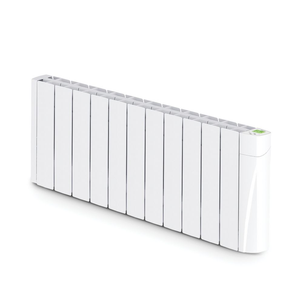 TCP Wall-Mounted Smart Wi-Fi Digital Oil Filled Electric Radiator White ...