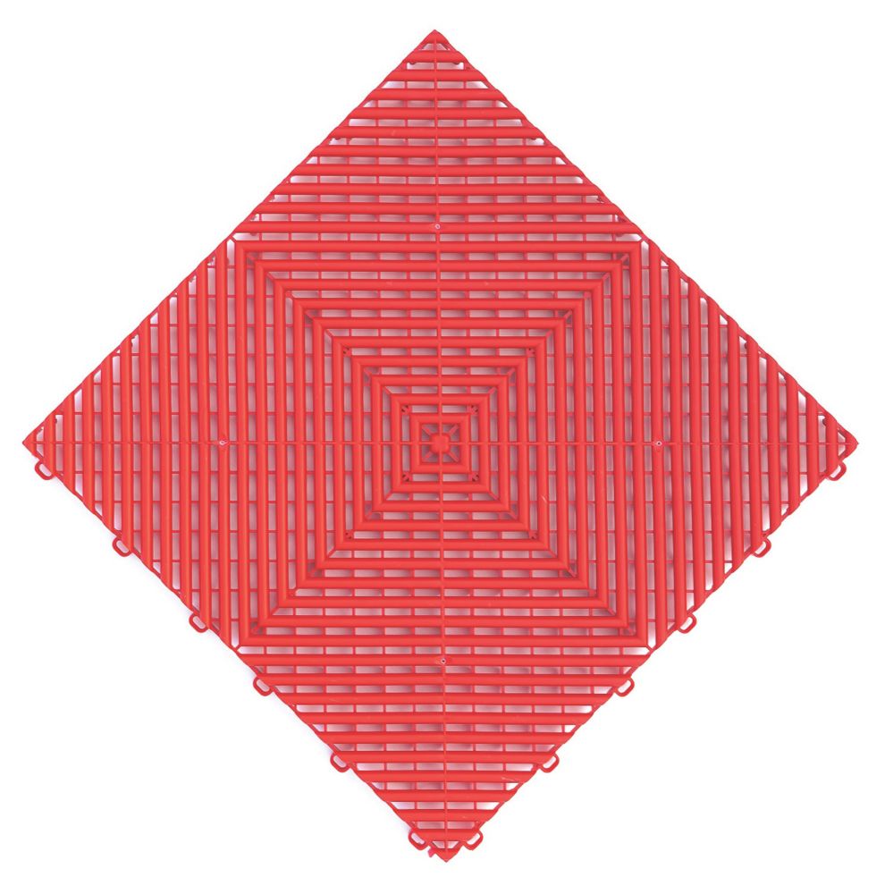 Swisstrax Ribtrax Pro Interlocking Floor Tiles Racing Red 19mm 25 Pack ...