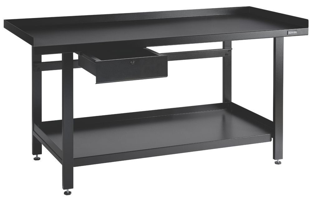 Bunker 21269 72" Workbench with 1 Drawer 1829mm x 787mm x 914mm - Screwfix