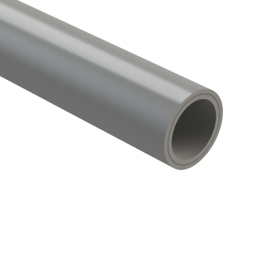 PolyPlumb Enhanced Push-Fit PB Pipe 15mm x 2m Grey - Screwfix