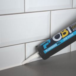 OB1 PlumbersPal Sanitary Sealant & Adhesive White 290ml - Screwfix