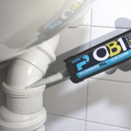 OB1 PlumbersPal Sanitary Sealant & Adhesive White 290ml - Screwfix