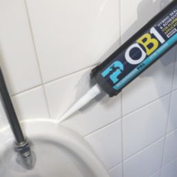 OB1 PlumbersPal Sanitary Sealant & Adhesive White 290ml - Screwfix