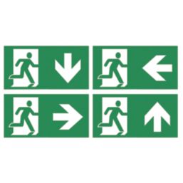 Brackenheath LED Exit Sign Flush-Mounted 150mm x 336mm - Screwfix