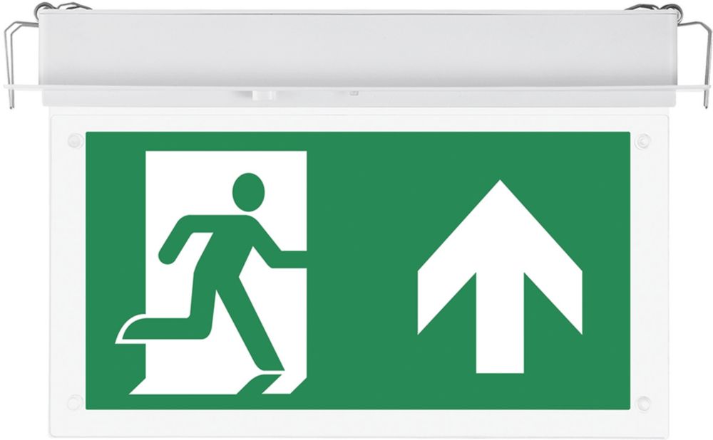Brackenheath LED Exit Sign Flush-Mounted 150mm x 336mm - Screwfix