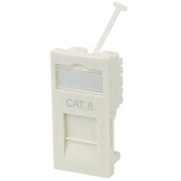 Philex Cat 6 2 Port Double RJ45 Ethernet Socket White - Screwfix