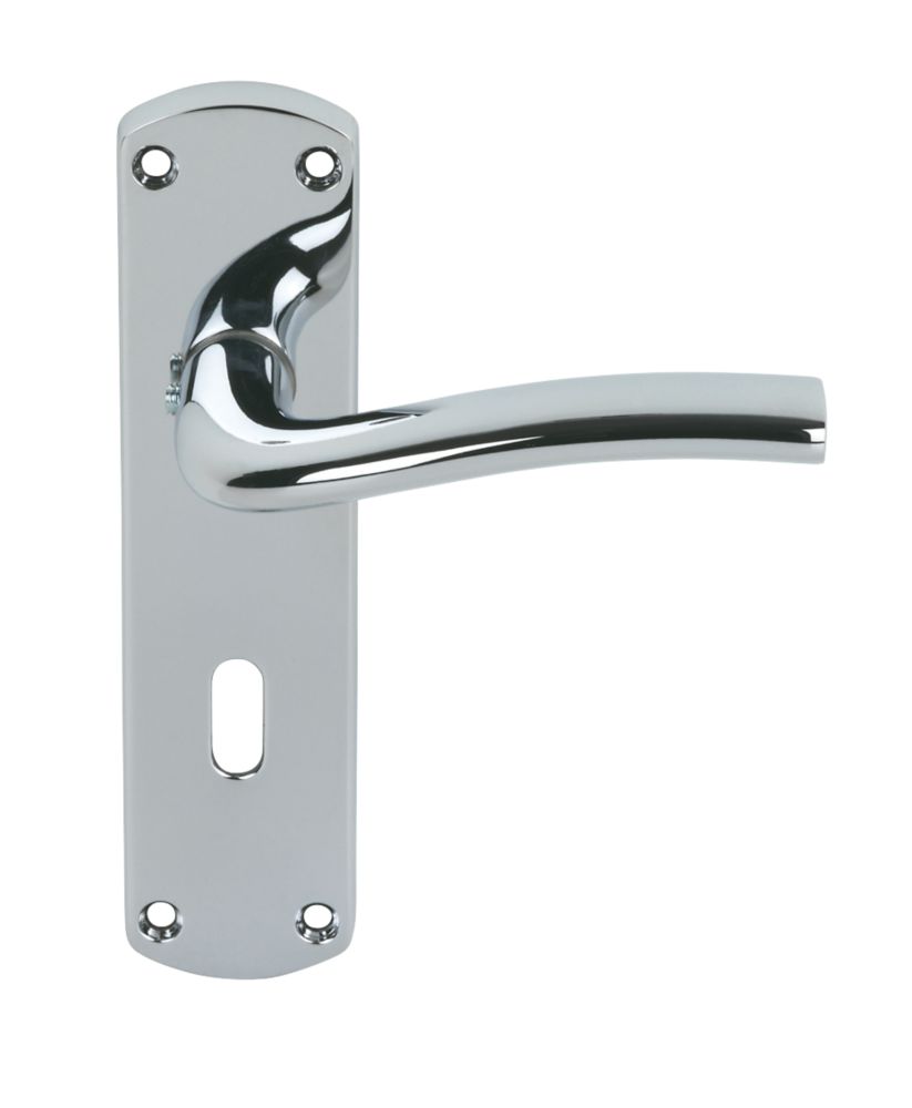 Smith & Locke Cuatro Fire Rated LoB Lock Door Handles Pair Polished ...