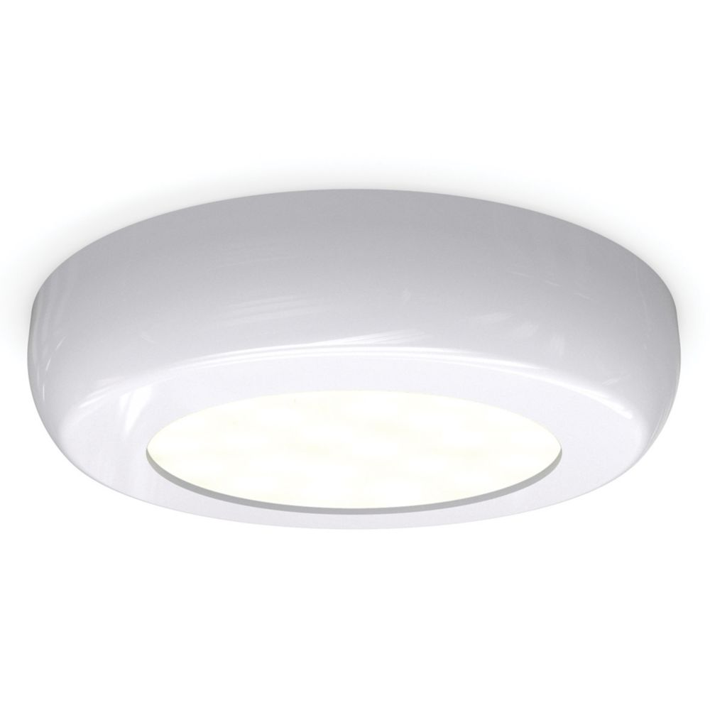 4lite Round LED Cabinet Light White 2W 180lm 3 Pack - Screwfix