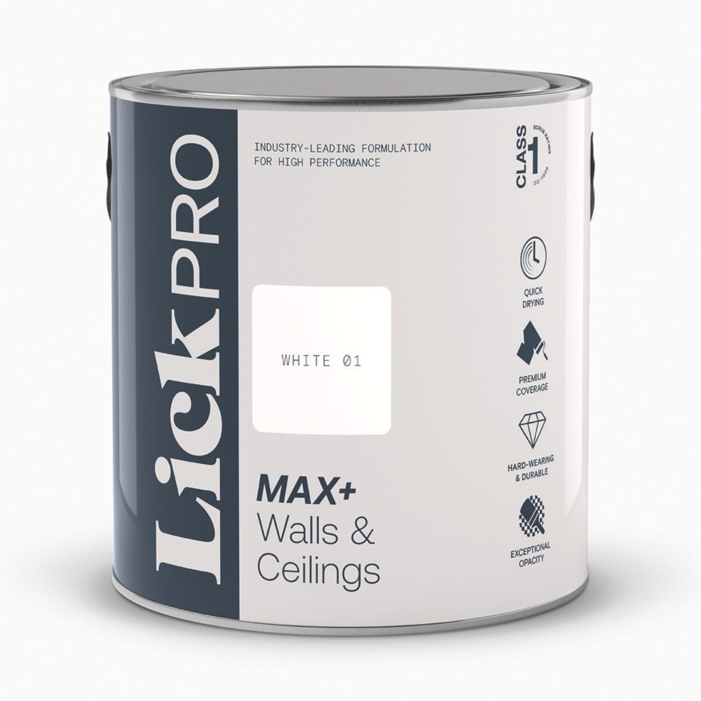 White 01 White Emulsion Paints | Interior Paints | Screwfix.com