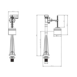 Flomasta Bottom-Entry Inlet Valve 25mm - Screwfix