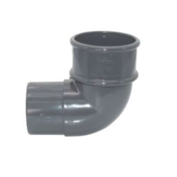 FloPlast MiniFlo 92.5° Round Offset Downpipe Bend Anthracite Grey 50mm ...