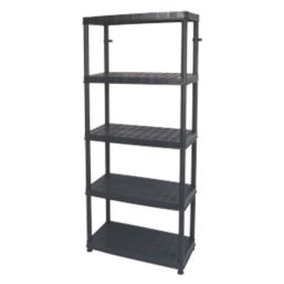 Essentials 5-Tier Plastic Shelving 850mm x 400mm x 1850mm - Screwfix