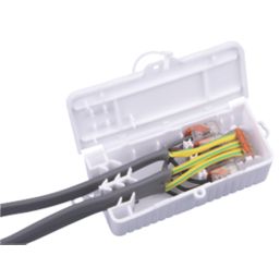 Debox 32A Junction Box 35 x 47 x 107mm White - Screwfix