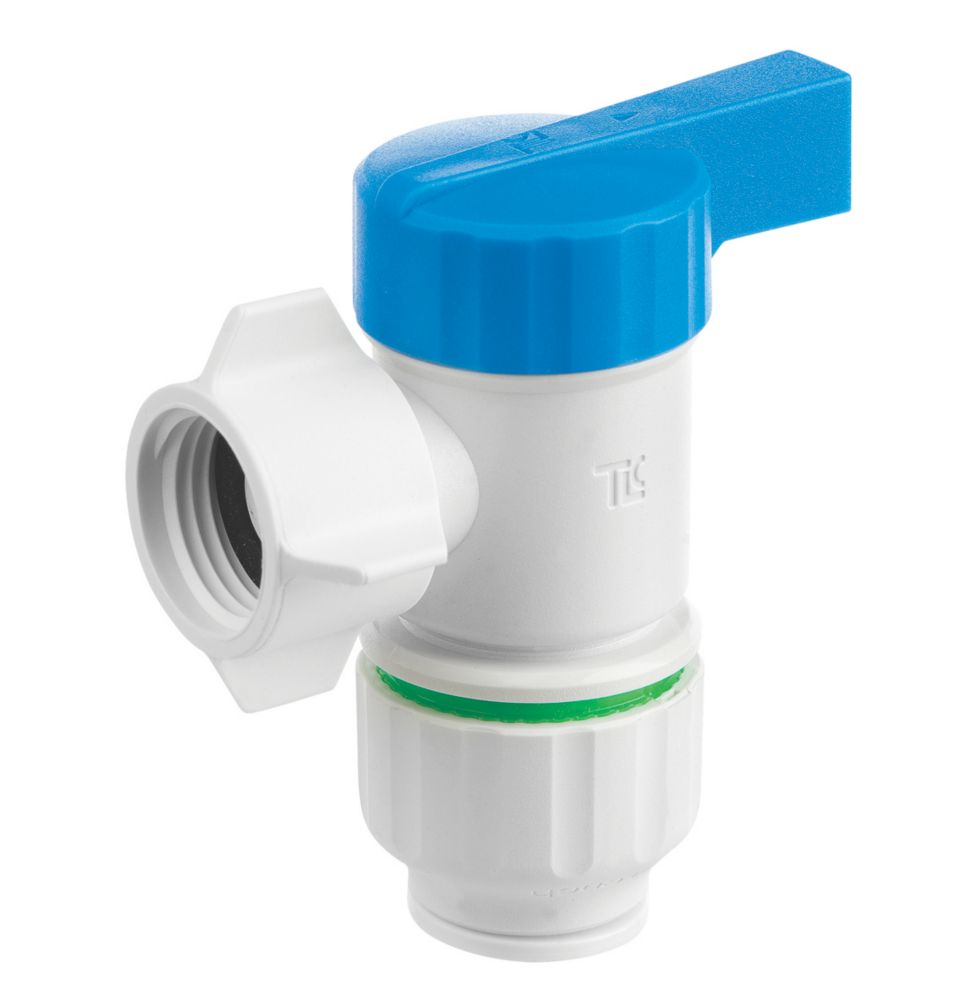Flomasta Angled Service Tap Valve 15mm x 1/2" - Screwfix