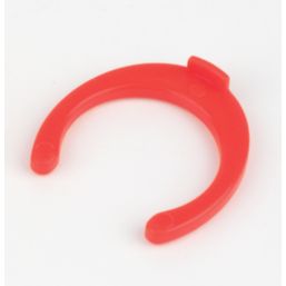FloPlast FloFit+ Plastic Collet Clips Red 15mm 20 Pack - Screwfix