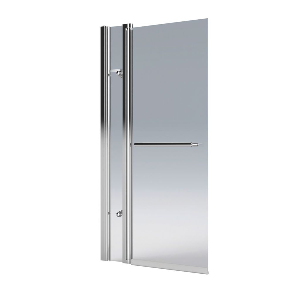 Aqualux Aqua 6 Framed Silver Bathscreen With Towel Rail 1500mm X 900mm
