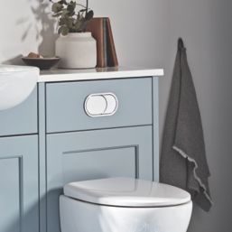 Dual-Flush Oval Button Chrome - Screwfix