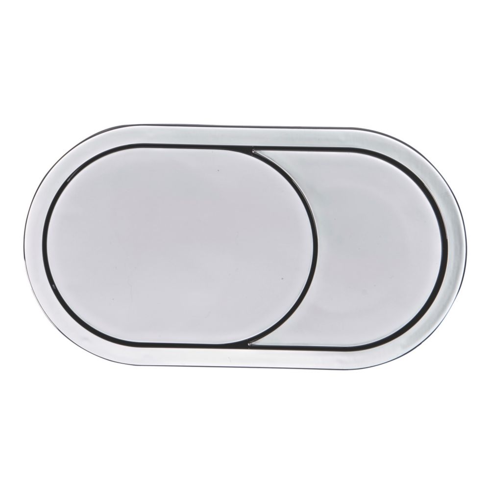 Dual-Flush Oval Button Chrome - Screwfix