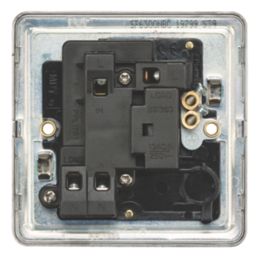 Knightsbridge 13A Switched Fused Spur with LED Brushed Chrome - Screwfix