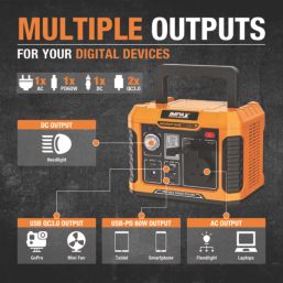 IMPAX DISCOVERY 300W Portable Power Station 231Wh - Screwfix