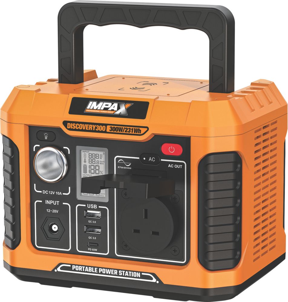 IMPAX DISCOVERY 300W Portable Power Station 231Wh - Screwfix