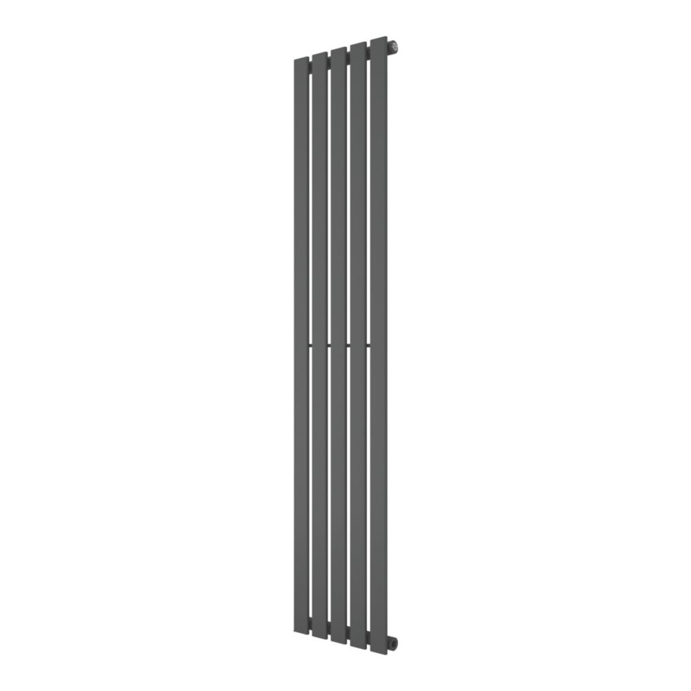 Azur Ilios 1800mm x 372mm 2471BTU Anthracite Vertical Designer Radiator ...