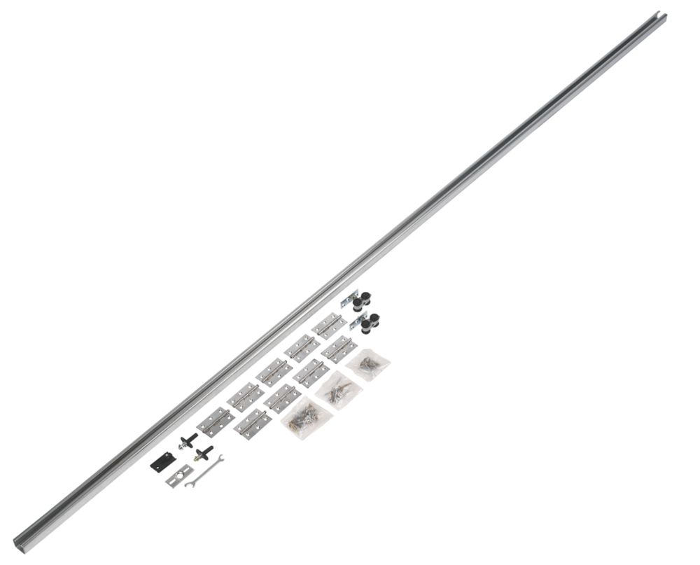 Henderson Husky 25 HF25/24 4-Door Folding Track System Silver 2458mm ...
