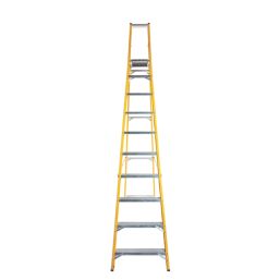 Lyte Fibreglass 3.25m 10 Step Platform Step Ladder - Screwfix