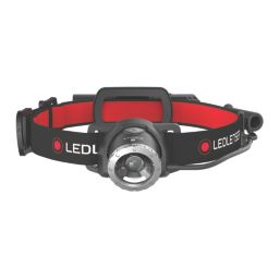 LEDlenser H8R Rechargeable LED Head Torch Black 600lm - Screwfix