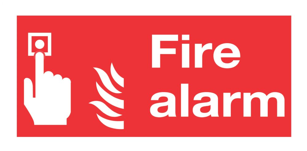 Essentials Non Photoluminescent "Fire Alarm" Signs 100mm x 200mm 50 ...