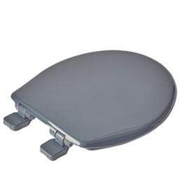 Bemis York Soft-Close Toilet Seat Thermoplastic Grey - Screwfix