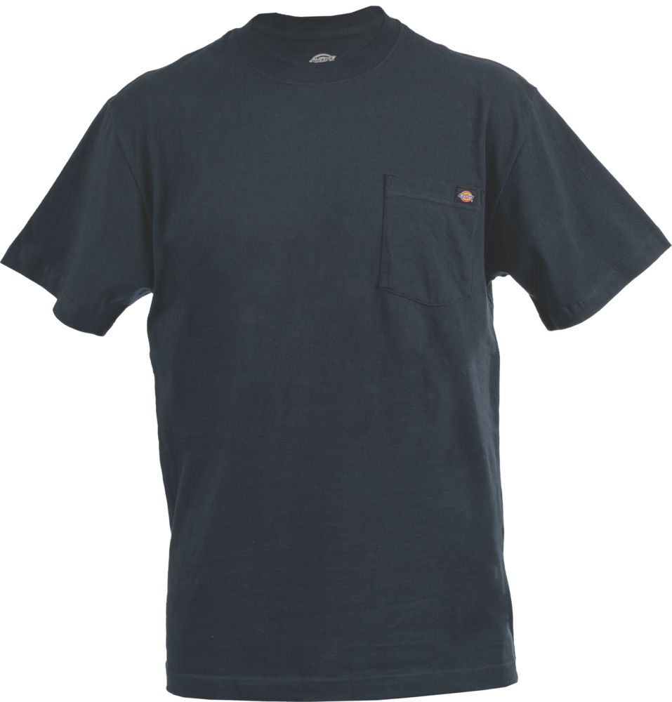 Dickies Short Sleeve T-Shirt Navy Large 42" Chest - Screwfix