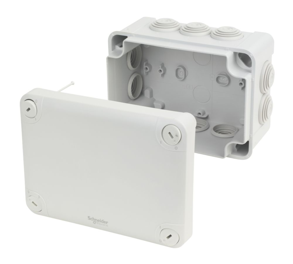 Schneider Electric 10-Entry Rectangular Junction Box with Knockouts ...