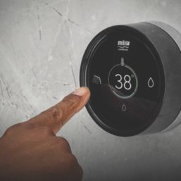 Mira Platinum Remote Single Outlet HP/Combi Thermostatic Black/Chrome ...