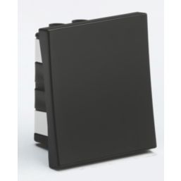 Knightsbridge Wide Rocker 20AX 2-Way Modular Light Switch Black - Screwfix