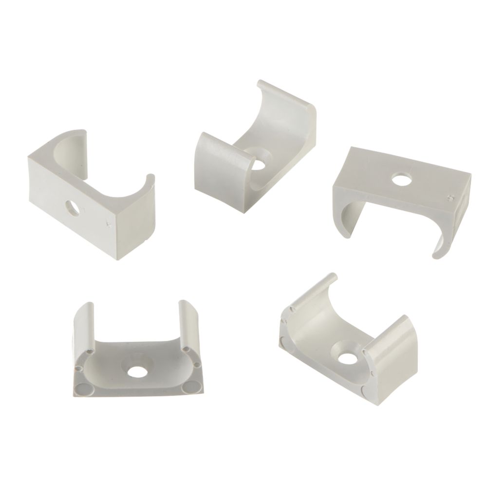 Deta TTE Oval 20mm Conduit Clips 5 Pack - Screwfix