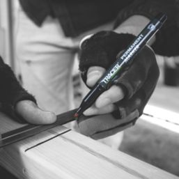 TRACER Medium Tip Black Permanent Marker - Screwfix