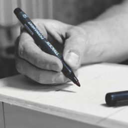TRACER Medium Tip Black Permanent Marker - Screwfix