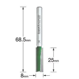 Trend C012AX1/4TC 1/4" Straight Router Cutter 8mm x 25mm - Screwfix