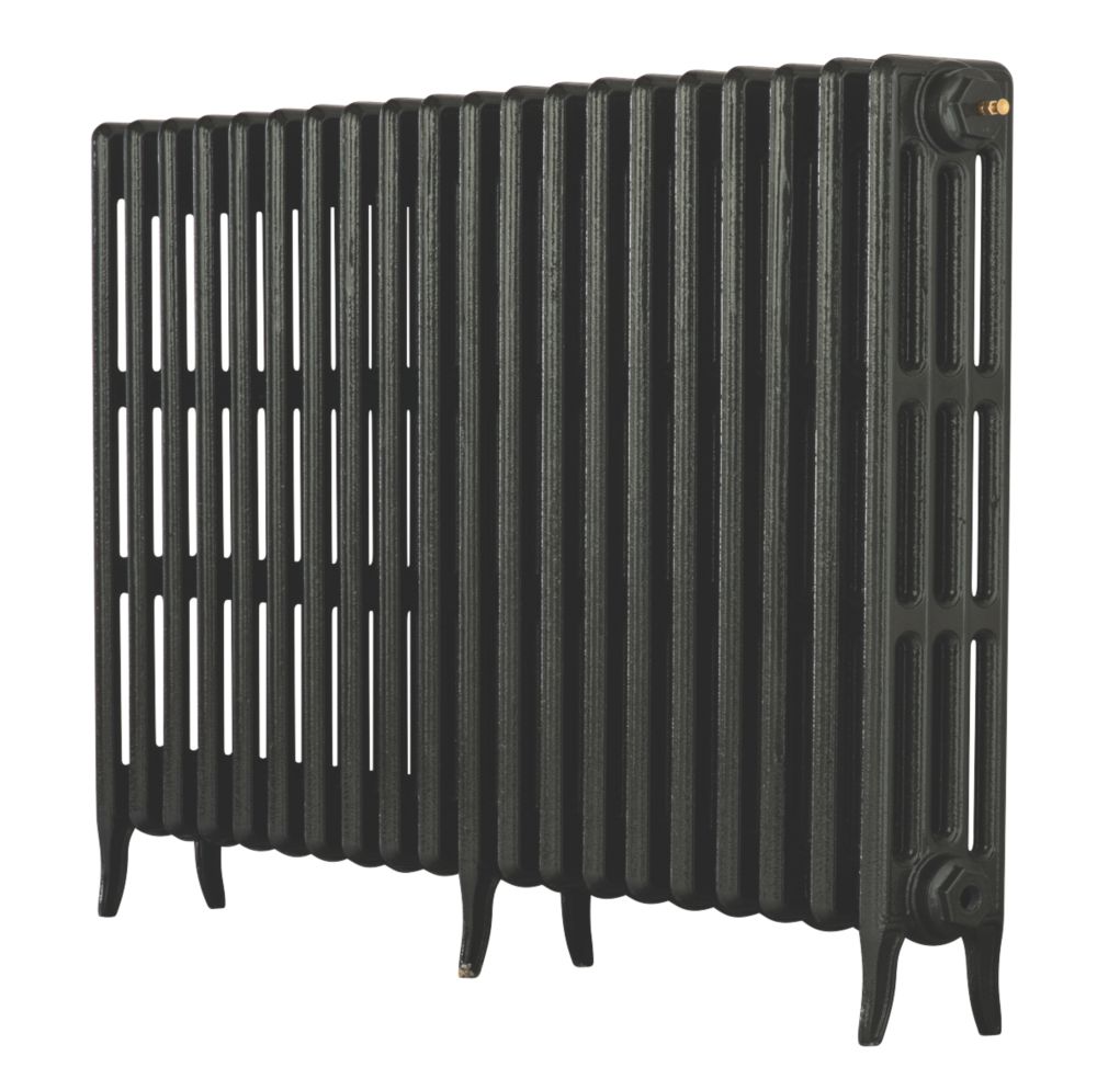 Arroll 760mm x 1114mm 5582BTU Pewter Cast Iron 4 Column Radiator - Screwfix