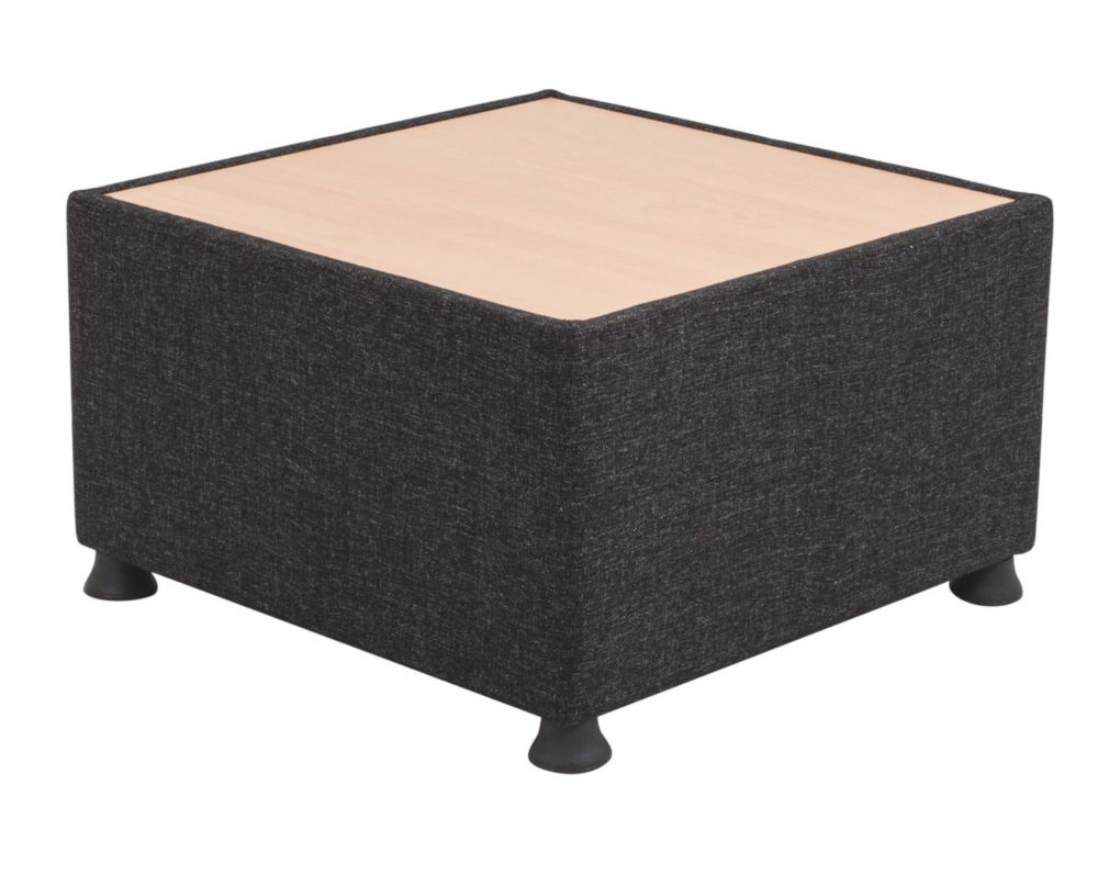 TC Group Glacier Square Modular Table Charcoal/Black 620mm x 370mm ...