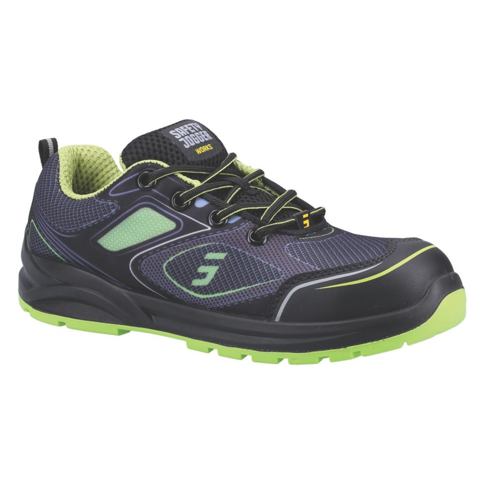 Safety Jogger Cador S1P Size 12 Green Steel Toe Cap Safety Trainers ...