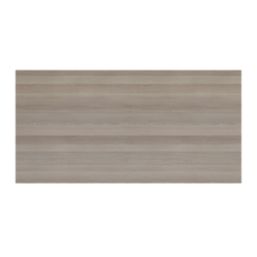 TC Group Rectangular Office Table Grey Oak/Silver 1600mm x 800mm - Screwfix