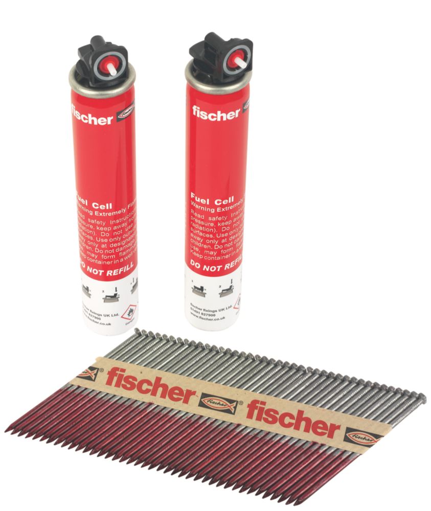 Fischer Galvanised Smooth Nail Fuel Pack 3.1mm x 90mm 2200 Pieces ...
